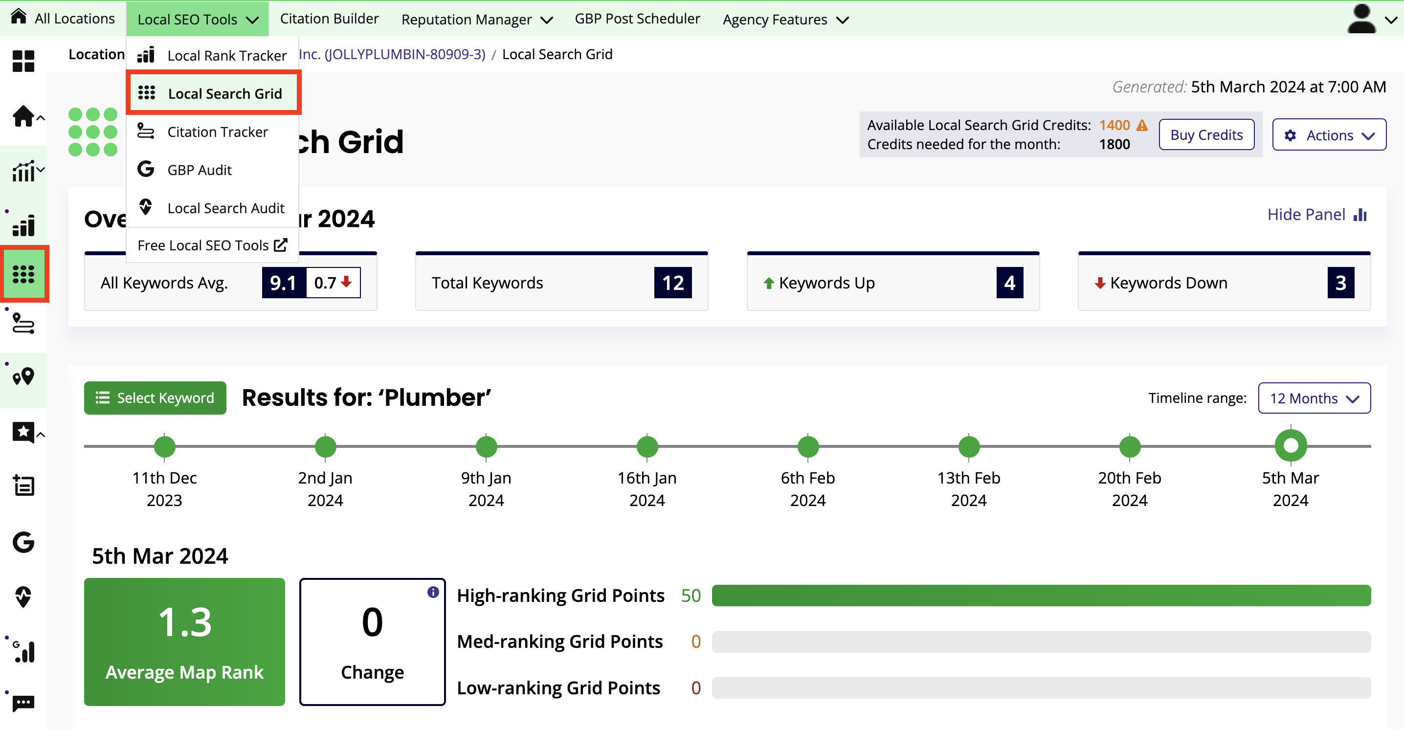 How do I understand a Local Search Grid report? – BrightLocal Help Center