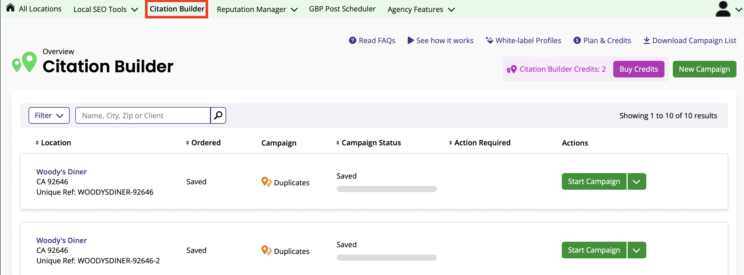 How do I understand a Citation Builder Campaign report? – BrightLocal ...