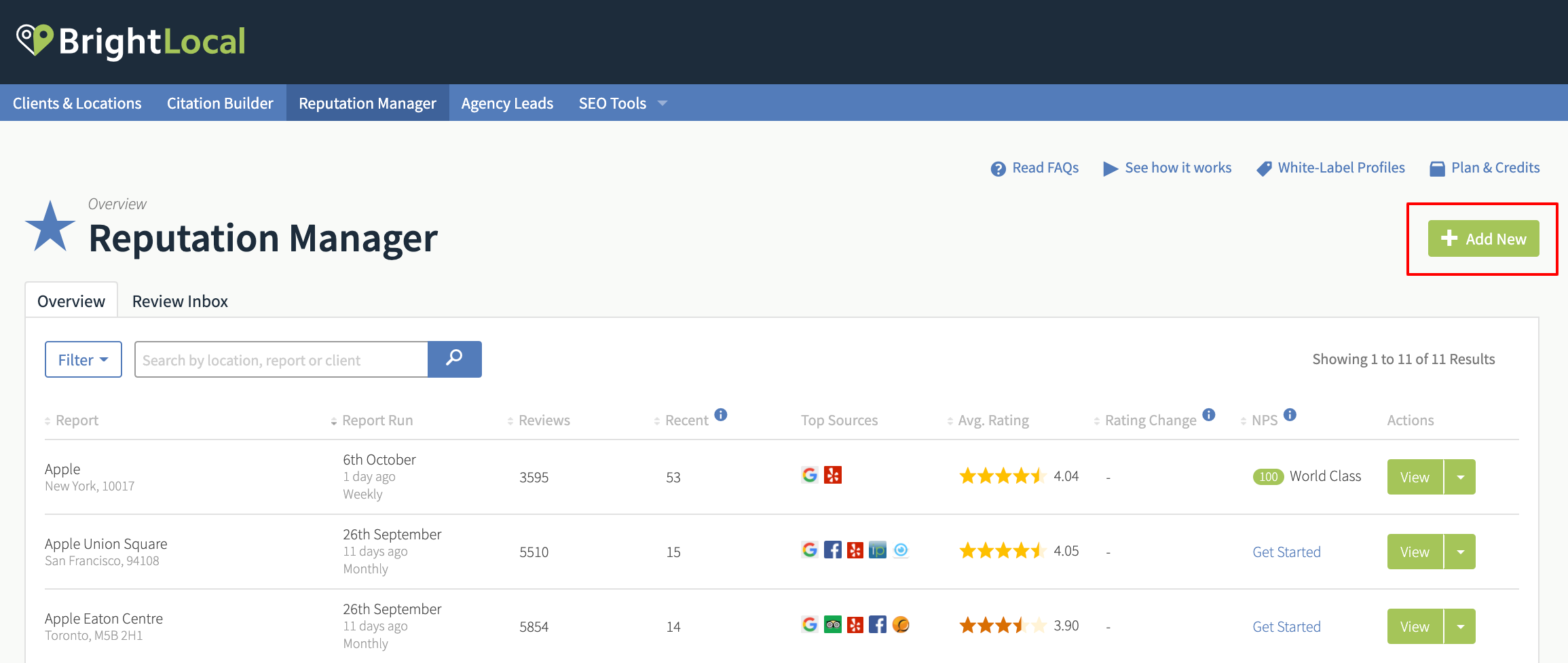 How to create a Reputation Manager report – BrightLocal Help Center