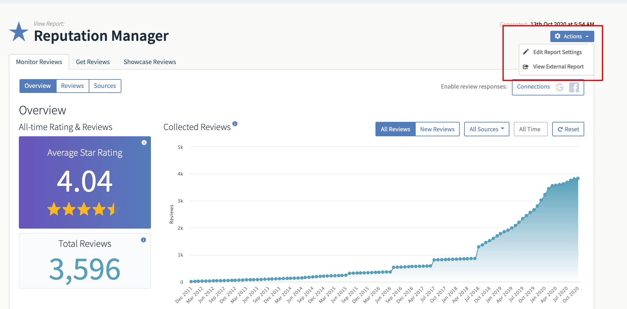 How to create a Reputation Manager report – BrightLocal Help Center