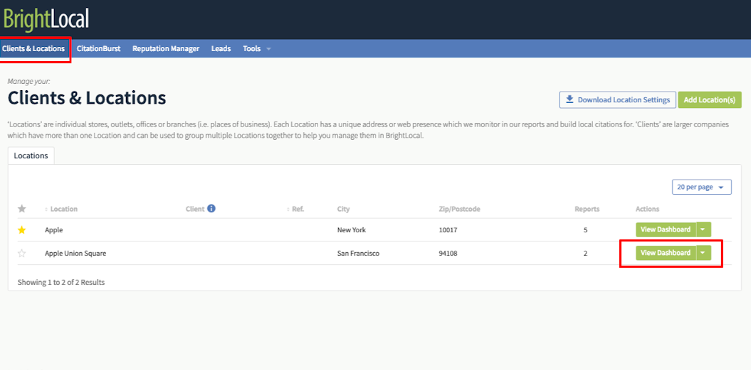 How to create a Reputation Manager report – BrightLocal Help Center