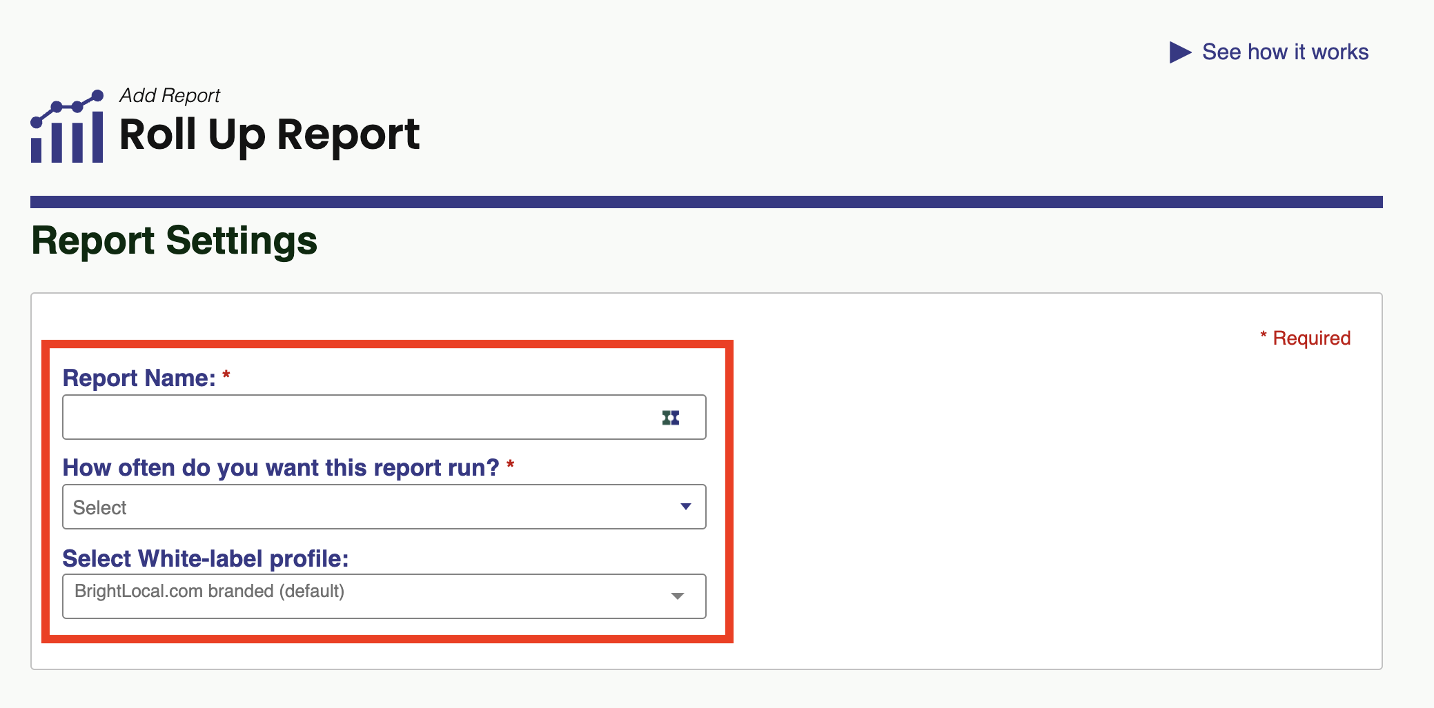 How To Create A Local Rank Tracker Roll Up Report BrightLocal Help Center
